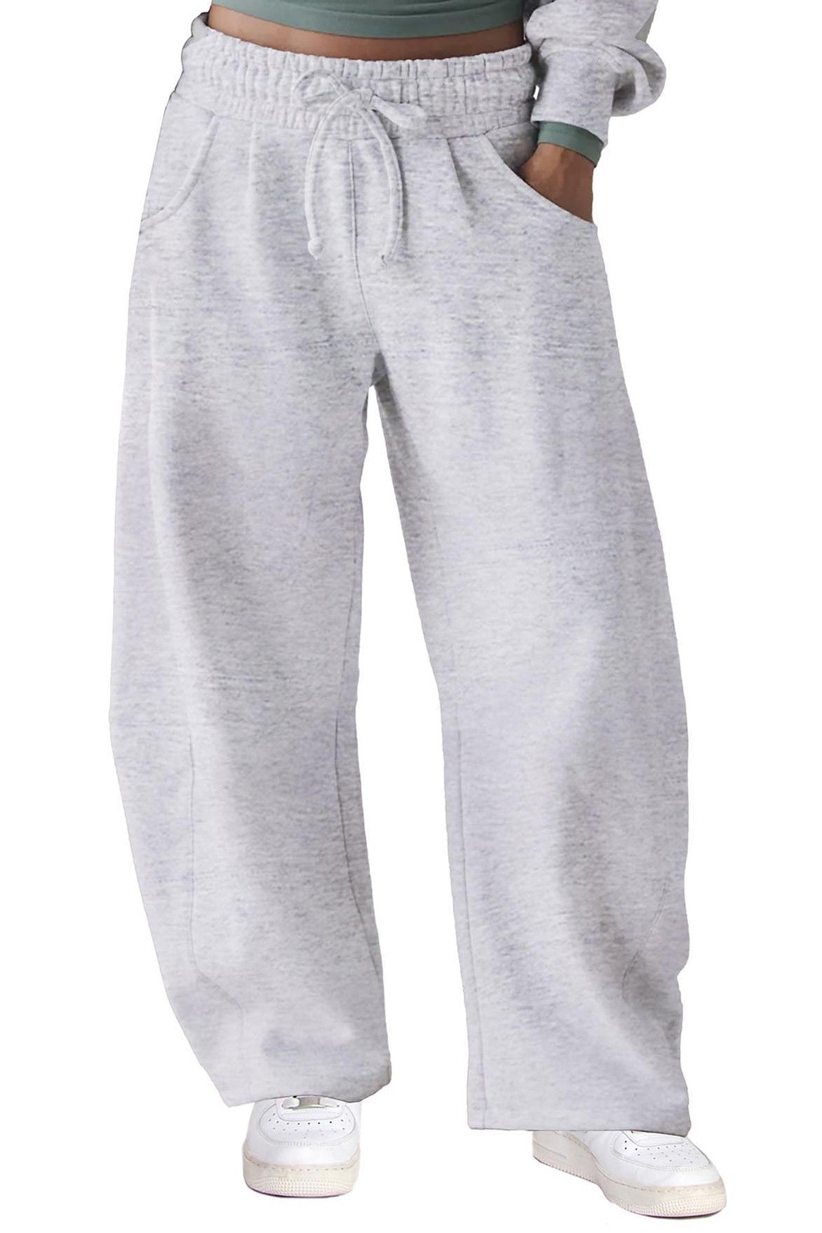 Fleece Barrel Leg Sweatpants - 3 Colors – Cupcake Couture